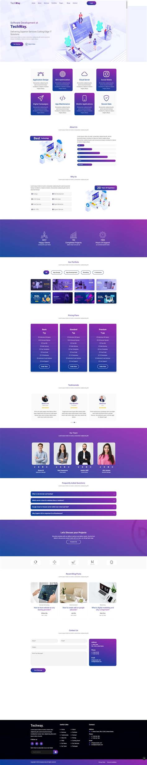 公司网站页面设计,极简风it企业网站模板 17素材网 公司网站页面设计,极简风it企业网站模板 17素材网