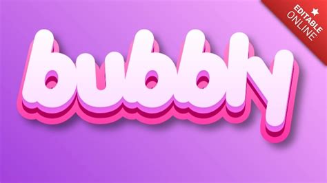 Bubbly Pink 3d Text Effect Generator