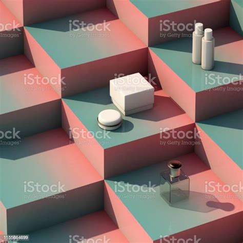 스킨 케어 3d 렌더링 3d 일러스트레이션의 모형 세트 추상적인에 대한 스톡 사진 및 기타 이미지 추상적인 0명 3차원