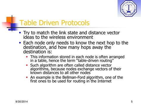 ppt mobile ad hoc networks coe 549 routing protocols i powerpoint