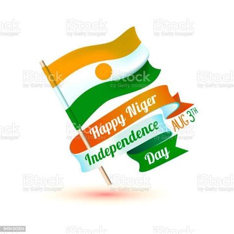 니제르입니다 행복 한 독립 날입니다 8 월 3 일입니다 플래그와 함께 카드 낮에 대한 스톡 벡터 아트 및 기타 이미지 낮 니제르 8월 Istock