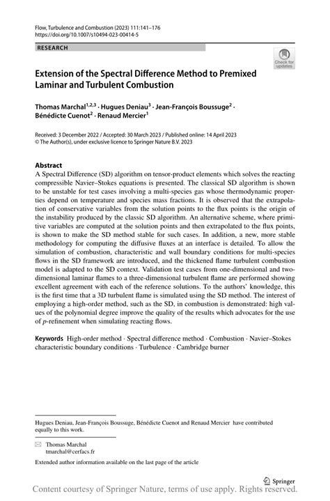 Extension Of The Spectral Difference Method To Premixed Laminar And Turbulent Combustion
