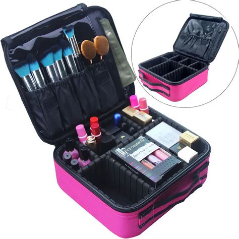 Double Layer Makeup Bag Professional Cosmetic Bag Organizer Waterproof