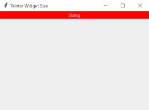 Tkinter Widget Size