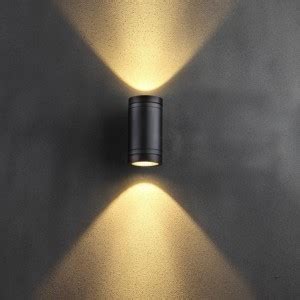 GLINTAC Up Down Outdoor LED Black Body Outdoor Waterproof IP Exterior Wall Step Light Fixture