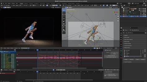 run cycle blender animation behance