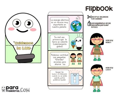 Cómo Utilizar El Flipbook Para Lectura Y Escritura Cuidado De La Luz Preescolar Dia Del