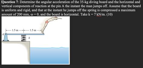 Solved Question Determine The Angular Acceleration Of The Chegg