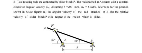 Answered B Two Rotating Rods Are Connected By Bartleby