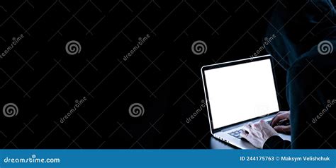 Hacker Attack Cyber Security Digital Laptop In Hacker Man Hand
