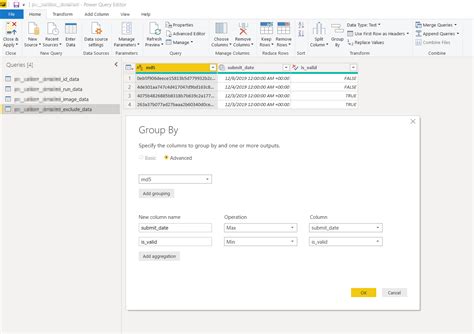 filtering lines from data table based on values in microsoft