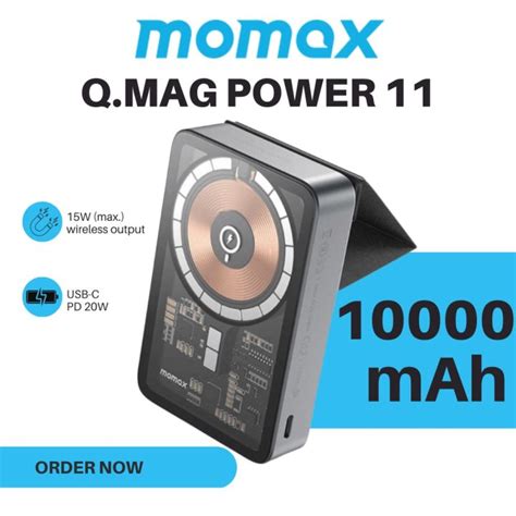 Momax Qmag Power 11 Magnetic Wireless Charging 10000mah Lazada