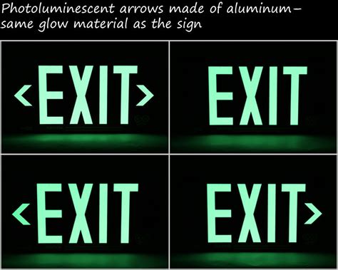 Photoluminescent Exit Signs Ul 924 Listed Exit Signs