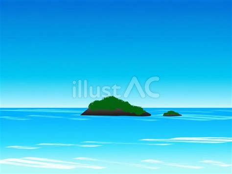 海に浮かぶ島イラスト No 24605643｜無料イラスト・フリー素材なら「イラストac」