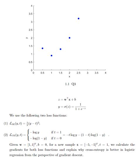 solved 4 logistic regression taking the linear model as an