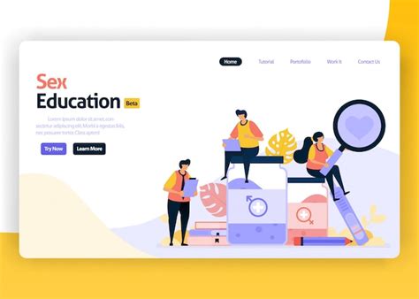 Premium Vector Landing Page Illustration Of Sex Education