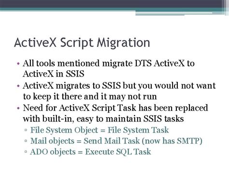 Dts Conversion To Ssis Conversion Best Practices Mike