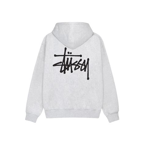 스투시 베이직 스투시 후드 애쉬 헤더 Stussy Kream