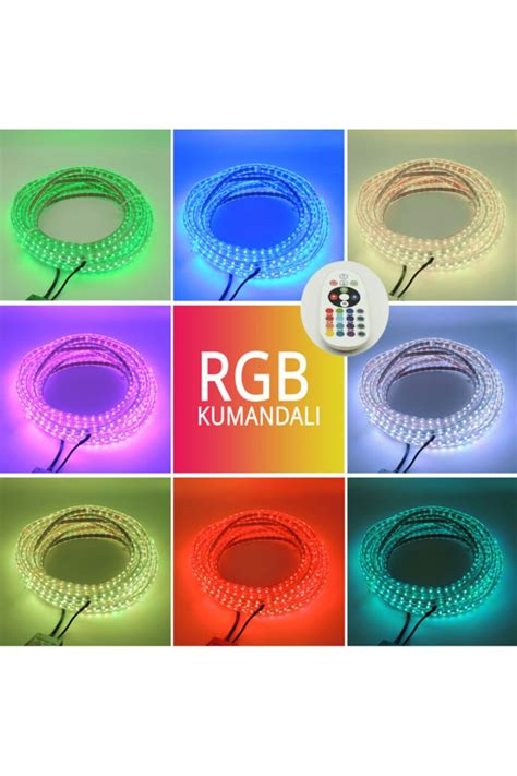 Sunlight 3 Çip Dış Mekan Şerit Led Işık Hortum Rgb Kumandalı 1 Metre ...