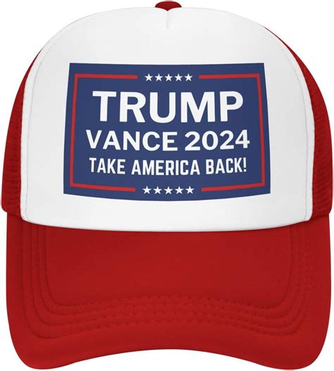 Trump Vance 2024 Mesh Hat Donald Trump 2024 President J D Vance Ake