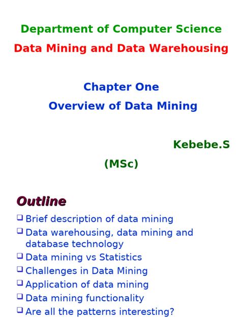 chapter 1 overview of data mining pdf
