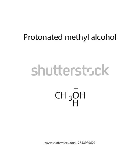 Protonated Methyl Alcohol Skeletal Structure Diagramorganic Stock