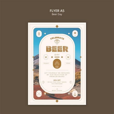 Diseño de plantillas para el día de la cerveza Archivo PSD Gratis