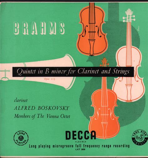 Brahms Quintet In B Minor For Clarinet And Strings By Alfred