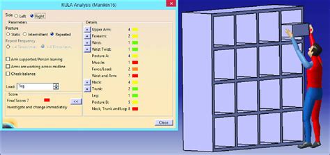 Rula Analysis For Posture C Before Improvement Right Side Download