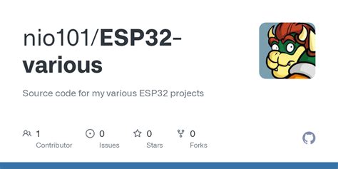 GitHub Nio ESP Various Source Code For My Various ESP Projects