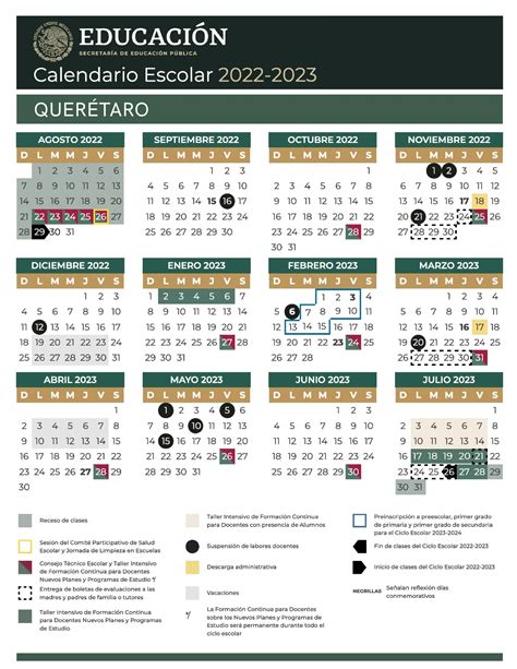 Sep Calendario Escolar 2022 2023 Mexico