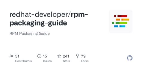 Github Redhat Developerrpm Packaging Guide Rpm Packaging Guide