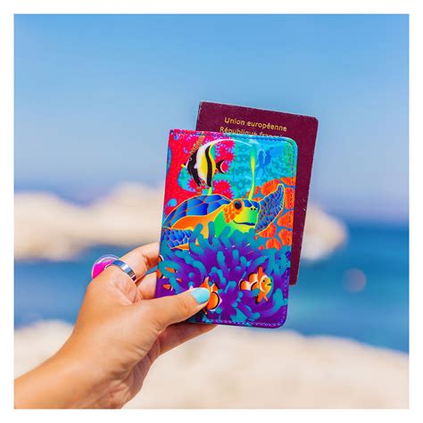 Original Passport Holder Passport Case Voyage Fluocéan Pylones