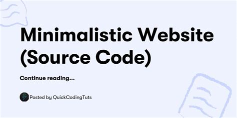 minimalistic website source code — quickcodingtuts buymeacoffee