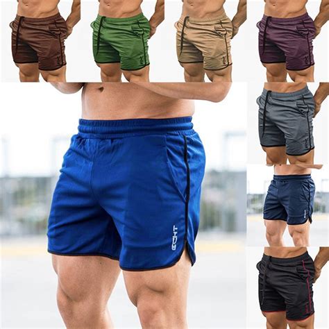 8 Color Men Running Shorts Sports Quick Dry Gym Slim Shorts Plus Size