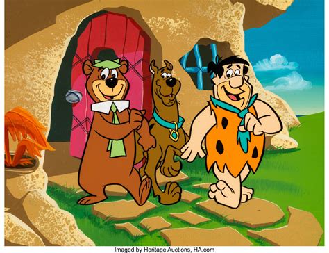 Yogi Bear Scooby Doo And Fred Flintstone Publicity Cel With The Lotid 37018 Heritage Auctions