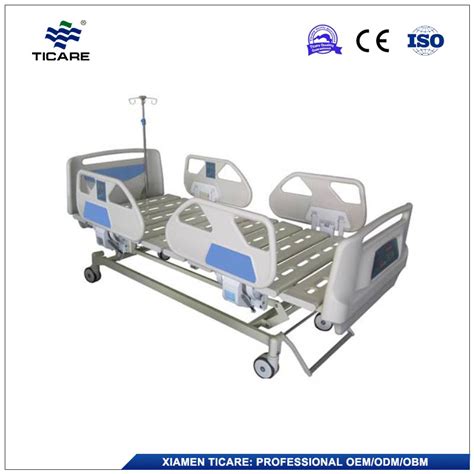 Collapsible Abs Guardrails Icu Bed 5 Function Electric Hospital