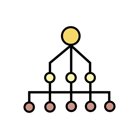 Hierarchy Icon Vector Illustration Hierarchy Lineal Color Icon