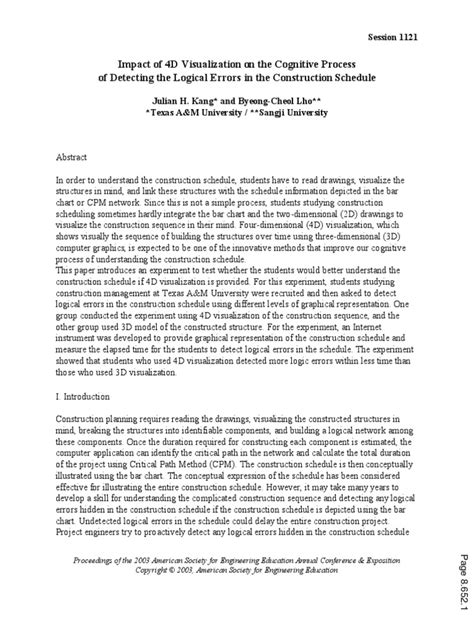 Impact Of 4 D Visualization On The Cognitive Process Of Detecting The