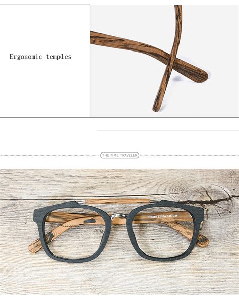 Hdcrafter Mens Wood Alloy Eyeglasses Fuzweb