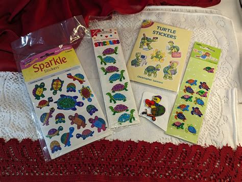 Vintage Turtle Sticker Collection New Old Stock In Original Packages