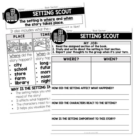 Literature Circles Setting Scout Materials Lucky Little Learners