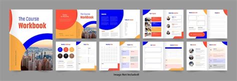 Premium Vector Workbook Design Colorful Workbook Layout Template