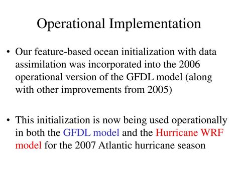 Ppt Improving The Initialization Of Coupled Hurricane Ocean Models By Feature Based