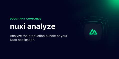 Nuxt Analyze Nuxt Commands V3