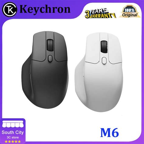 Keychron M6 Wireless Mouse 2 4g Bluetooth 3395 Ergonomic Wired Esports