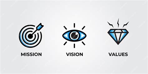 Premium Vector Mission Vision Values Icon Design Vector Web Page
