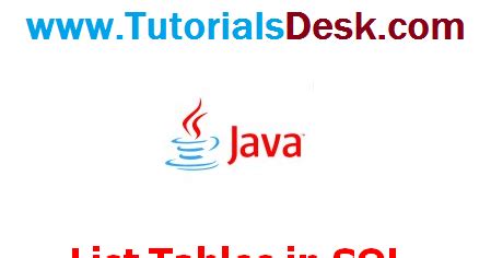 How To Get List Of Tables In SQL Server TutorialsDesk