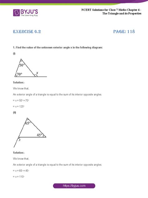 ncert solutions for class 7 maths 8may chapter 6 the triangle and its