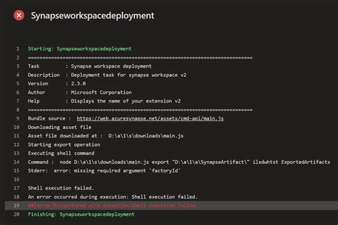 Microsoft Bi Tools Synapse Error Missing Required Argument Factoryid